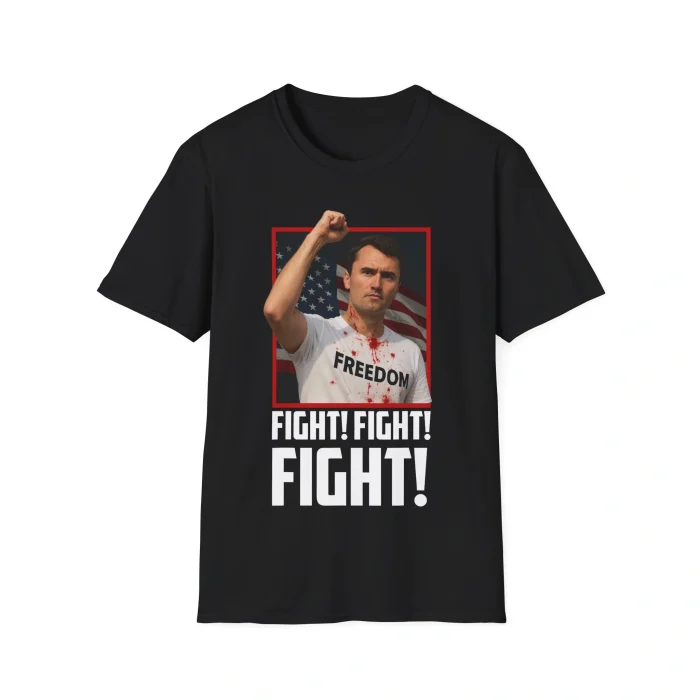 Charlie Kirk Fight Shirt - Pray For Kirk - Freedom Fist Store Tee - AshBubble